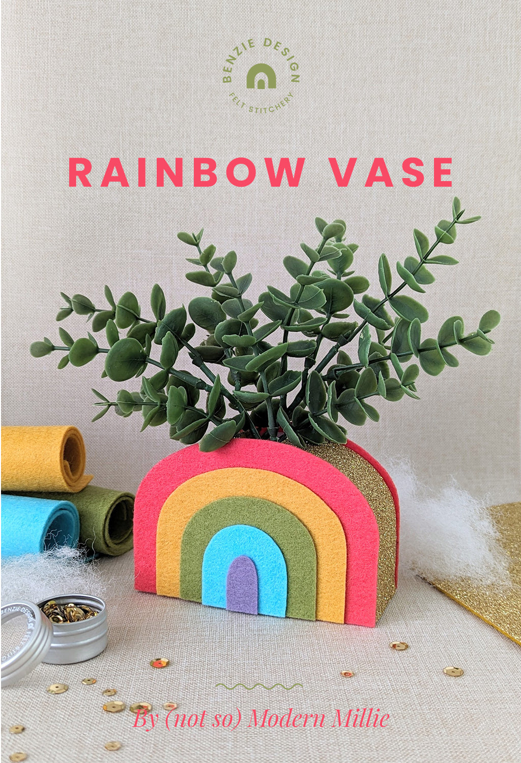 Felt Rainbow Vase – Benzie Design
