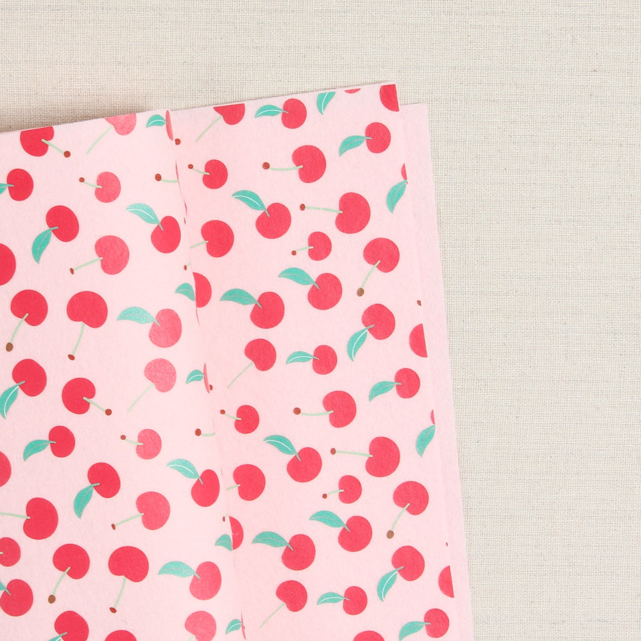Cherry Print, Pink Felt – Benzie Design