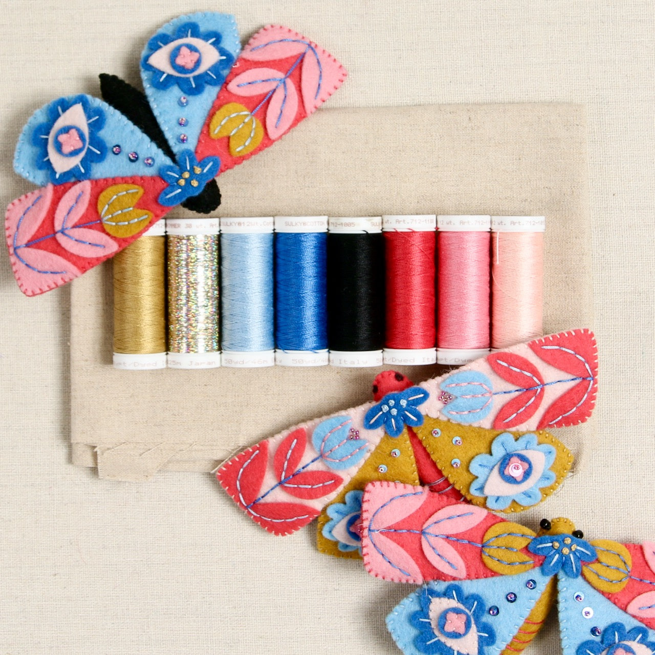Flora Moth, Thread Palette – Benzie Design