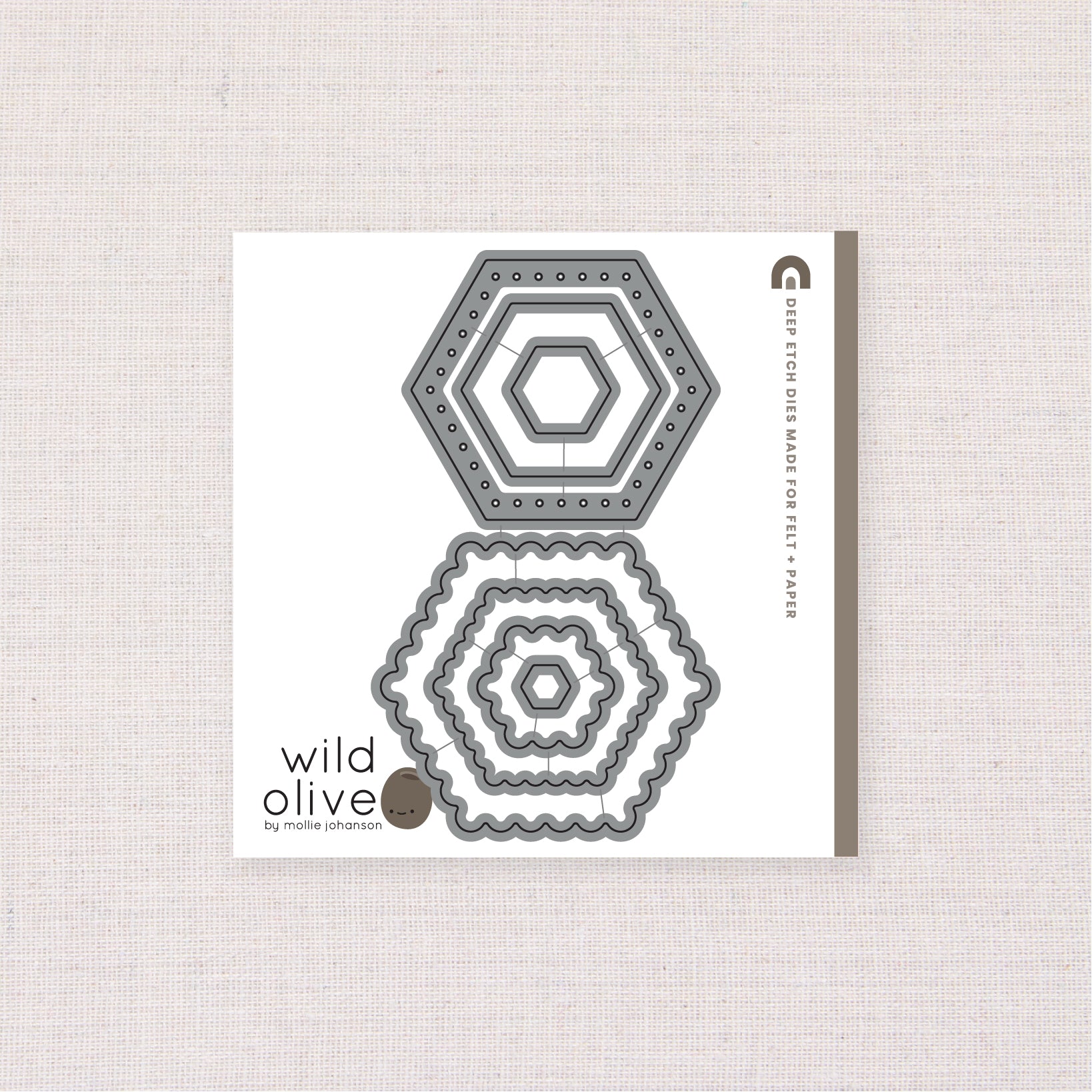 Hexagons and Scallops, Deep Etch Die – Benzie Design