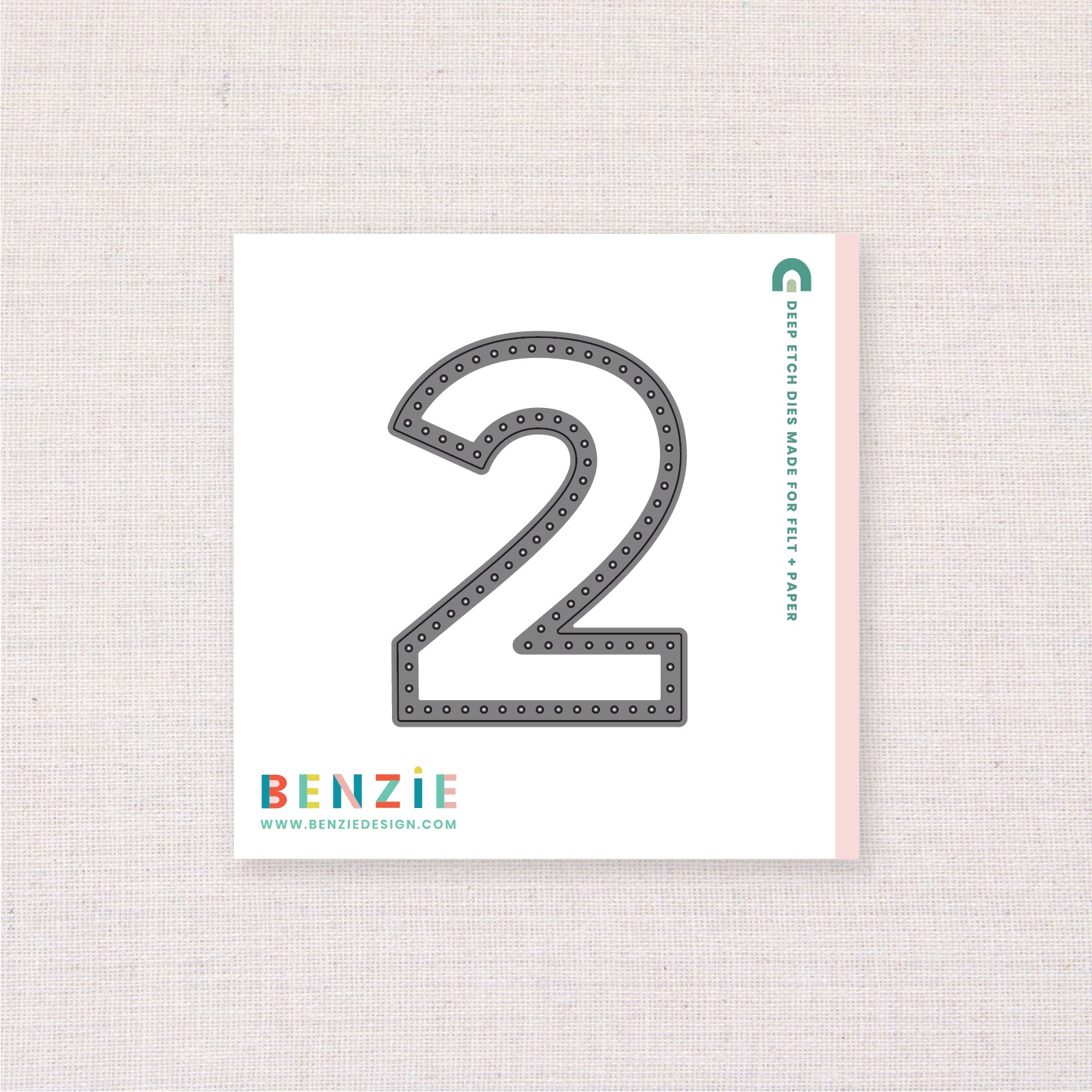 Stitchable Number 2, Deep Etch Die – Benzie Design
