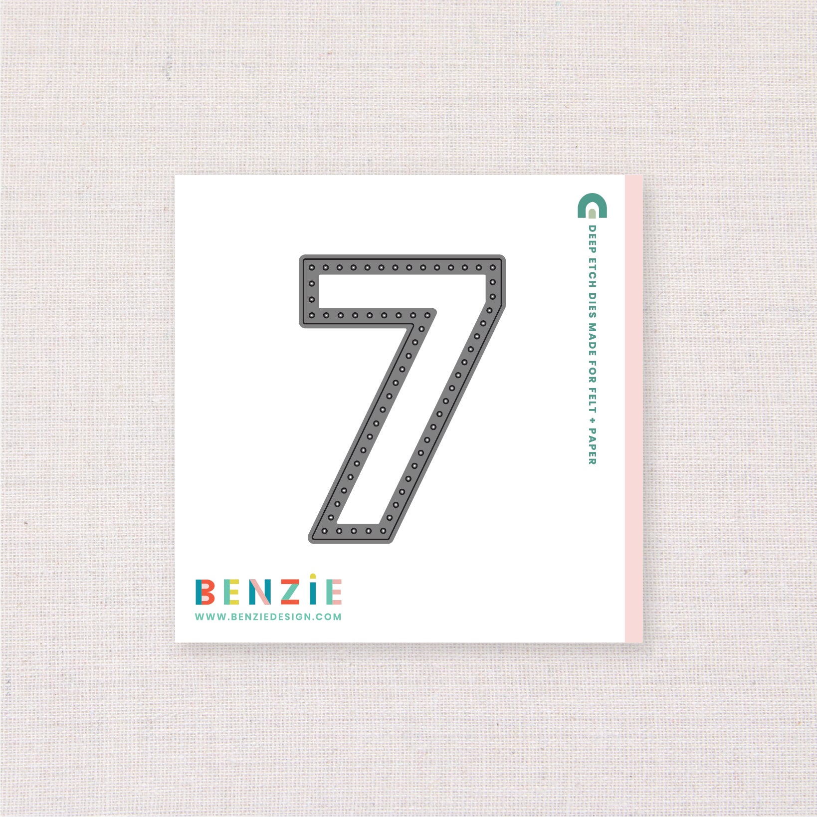 Stitchable Number 7, Deep Etch Die – Benzie Design
