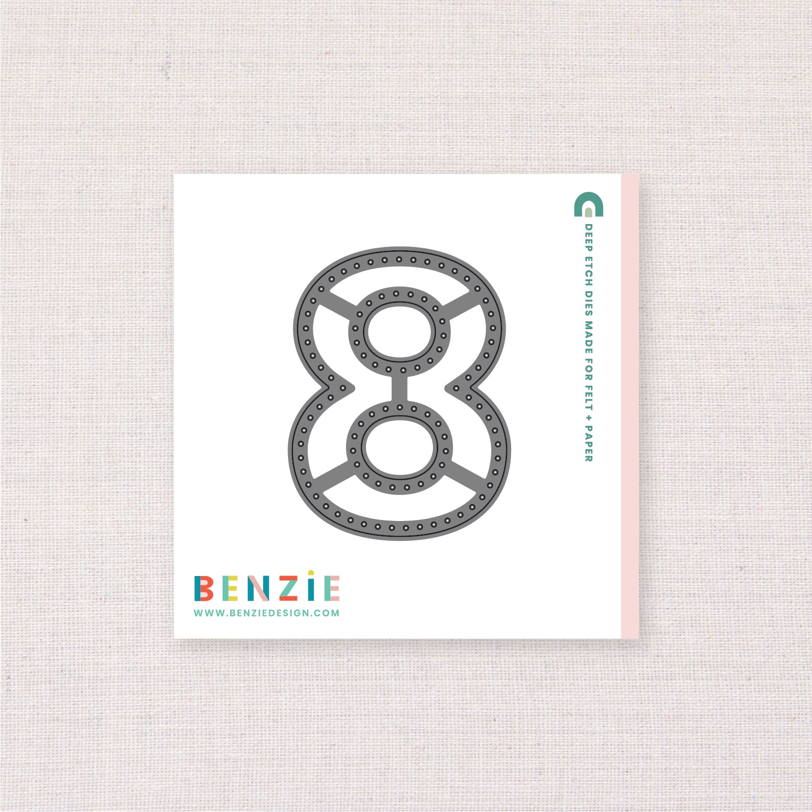 Stitchable Number 8, Deep Etch Die – Benzie Design