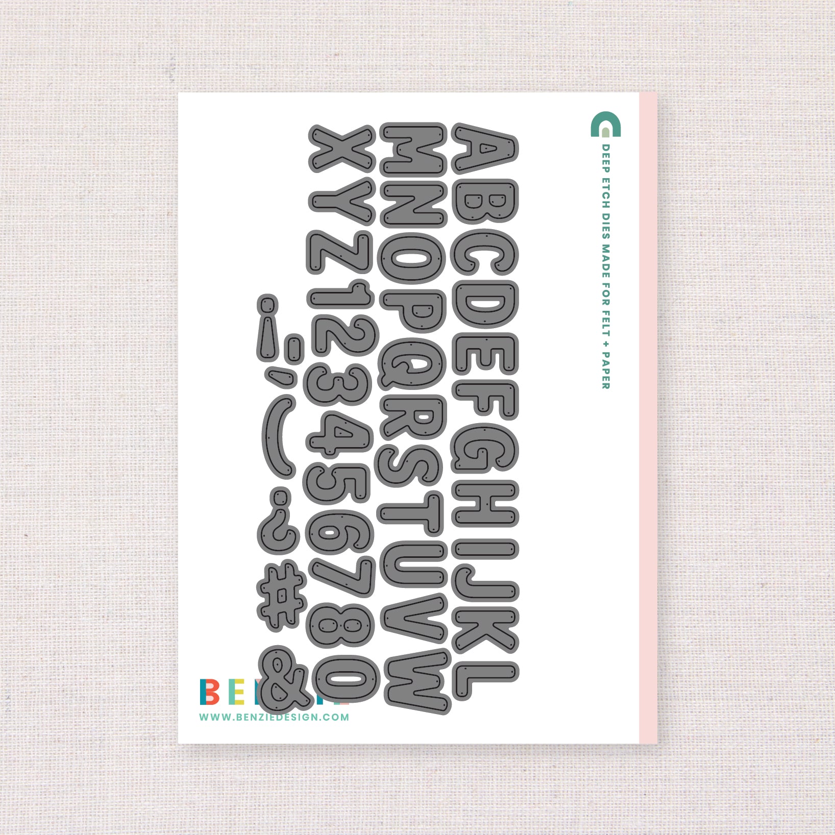 Letterbox Alphabet, Deep Etch Die – Benzie Design