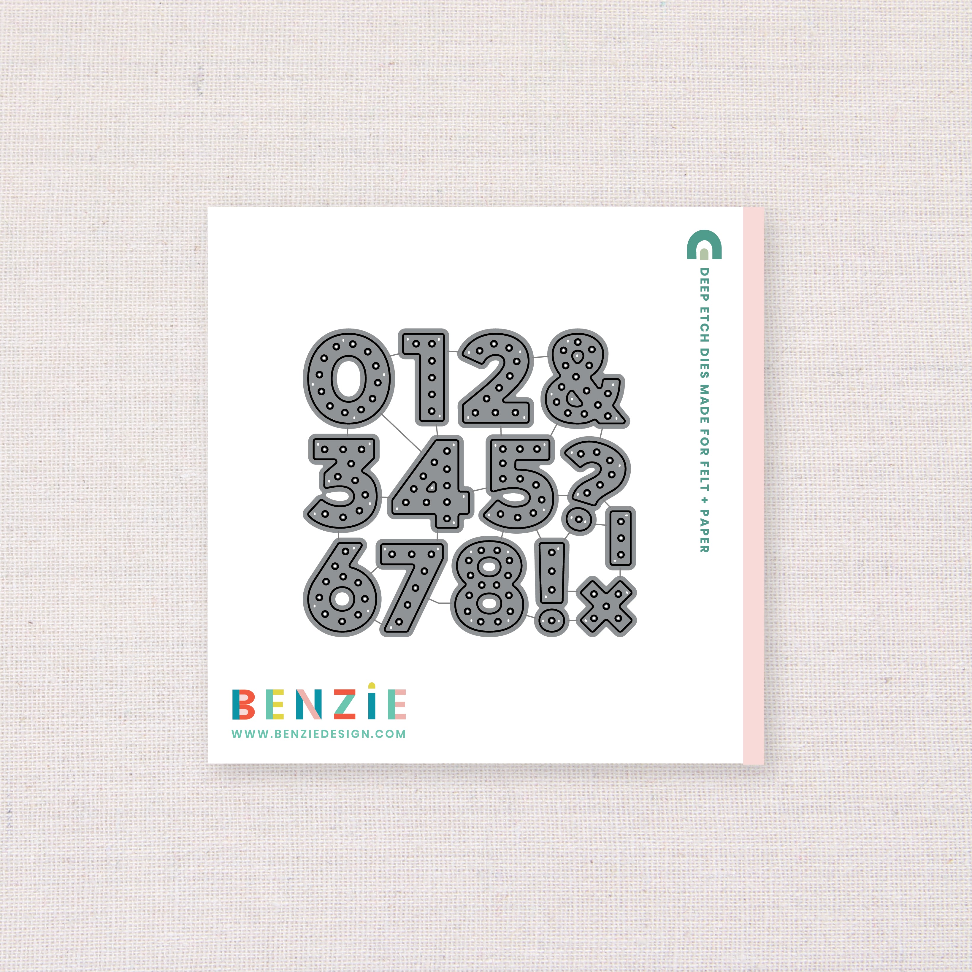 Stitchable Numbers, Deep Etch Die – Benzie Design