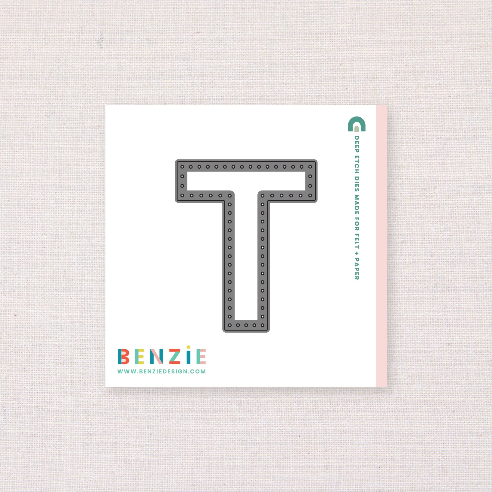 Stitchable Alphabet T, Deep Etch Die – Benzie Design