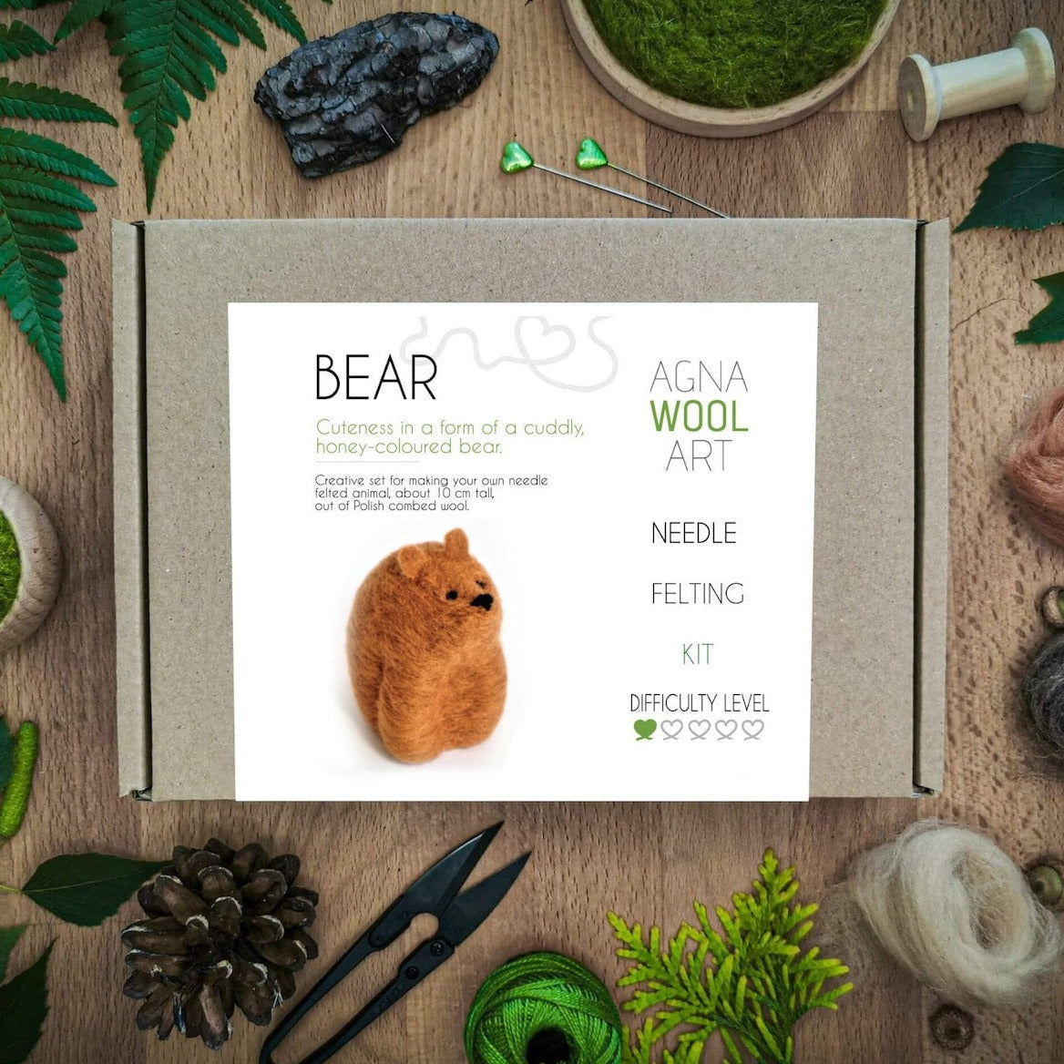 Bear, Needle Felting Kit – Benzie Design