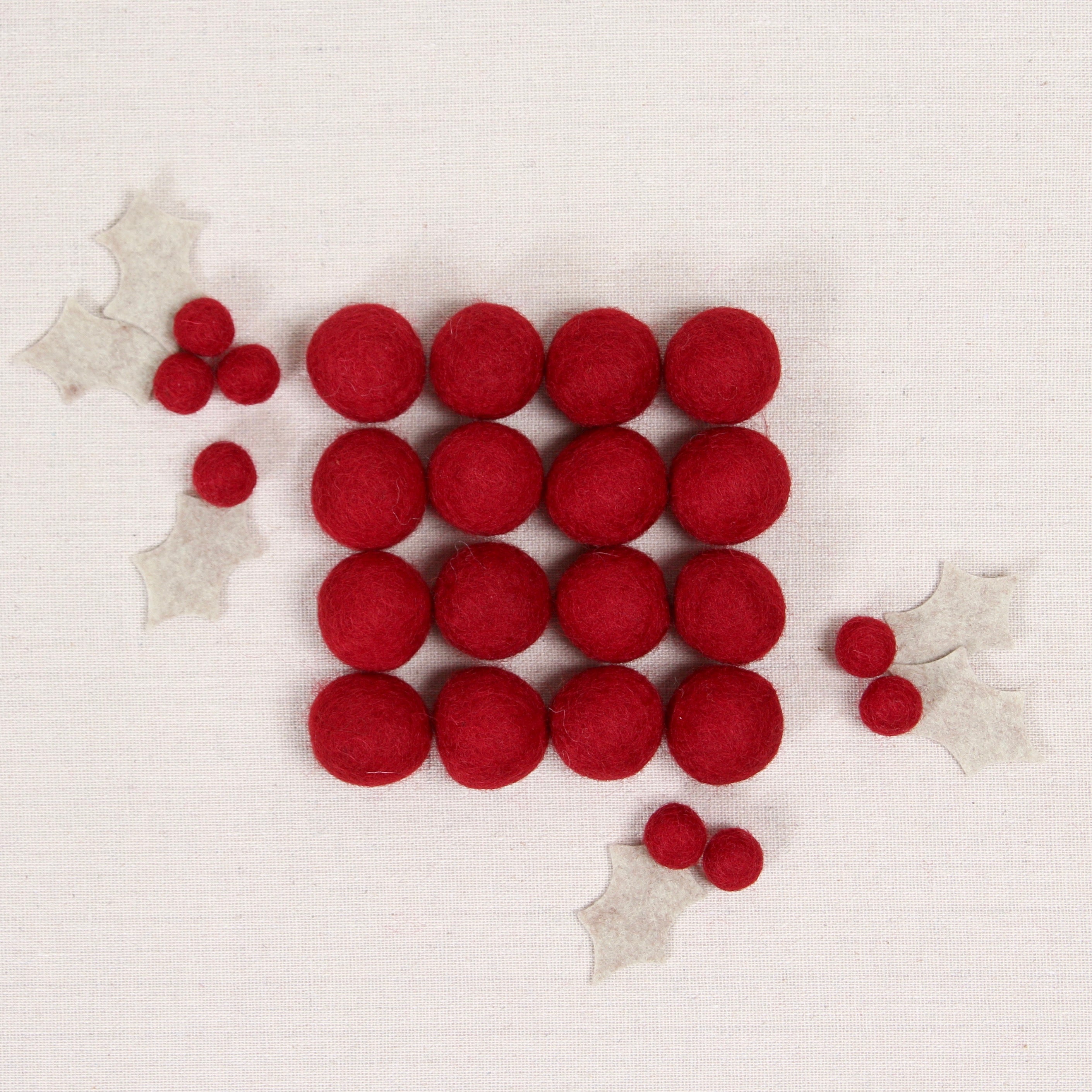 Crimson Felt Balls – Benzie Design