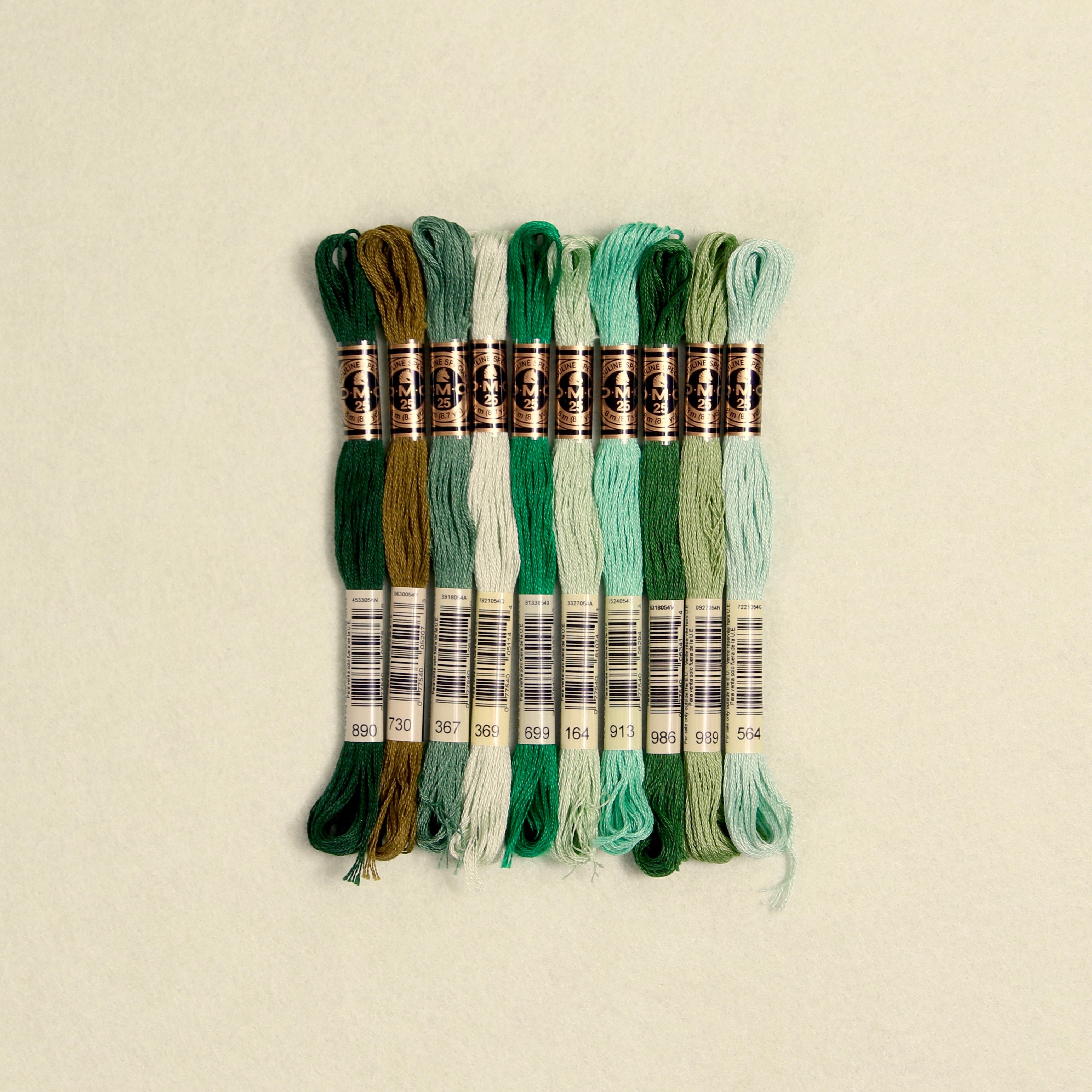 DMC Embroidery Floss, Green Palette – Benzie Design