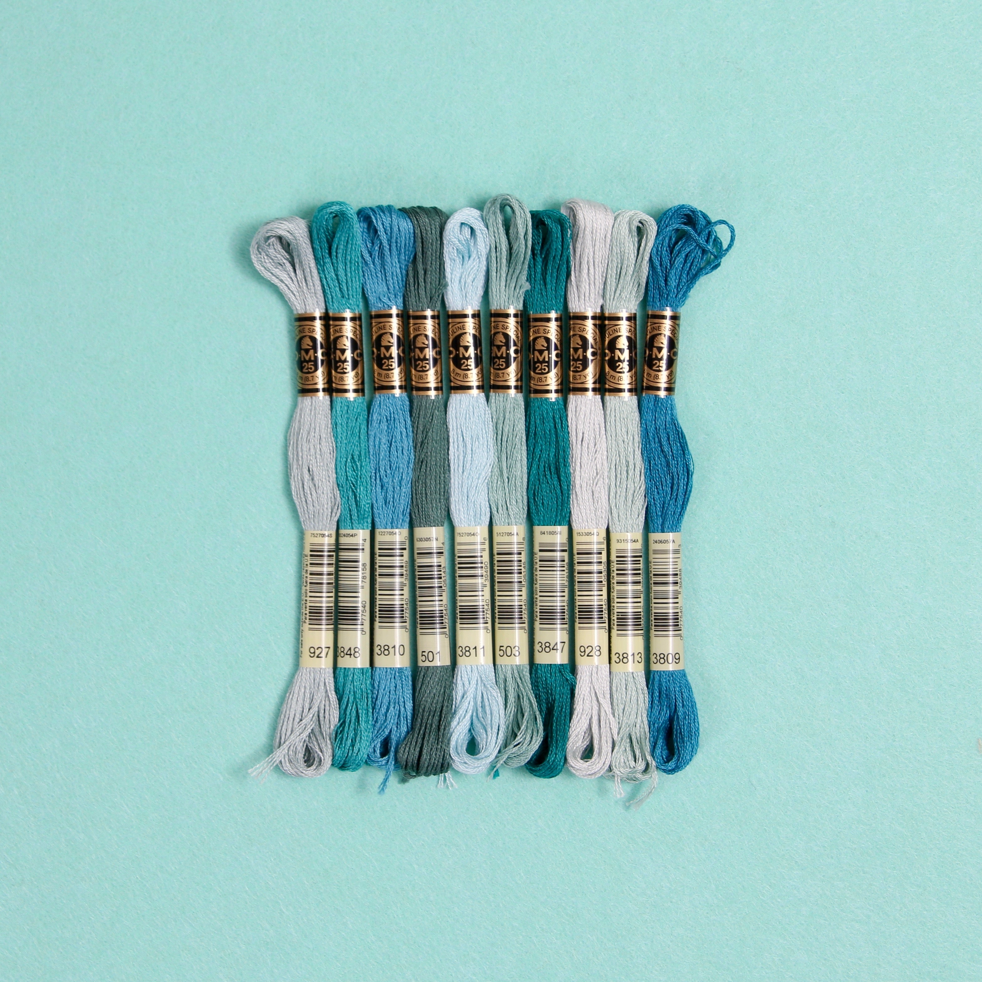 DMC Embroidery Floss, Blue-Green Palette – Benzie Design