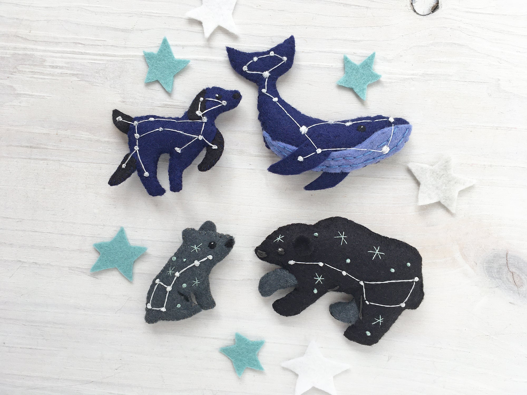 Constellation Animals Felt Pattern – Benzie Design