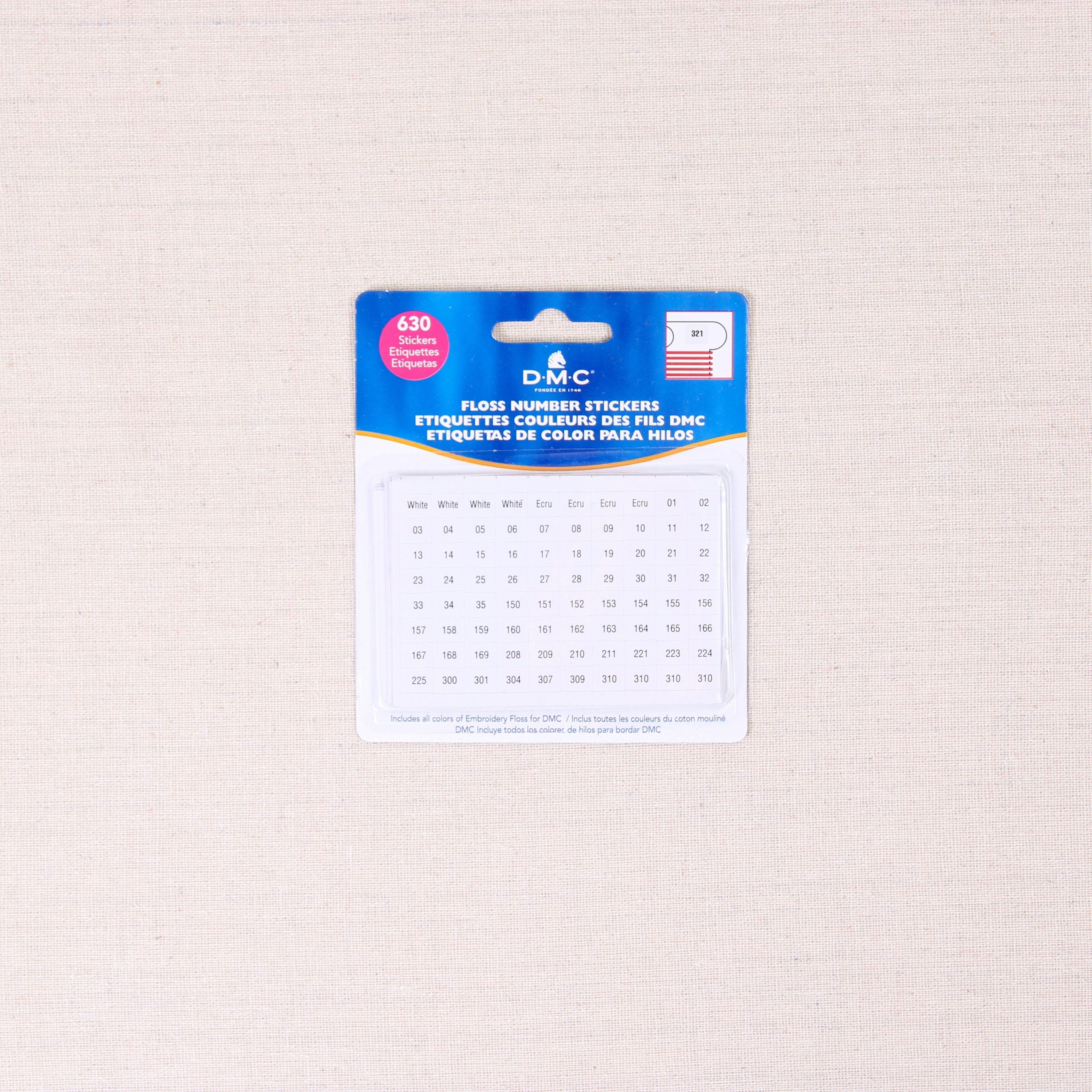 DMC Floss Number Stickers – Benzie Design