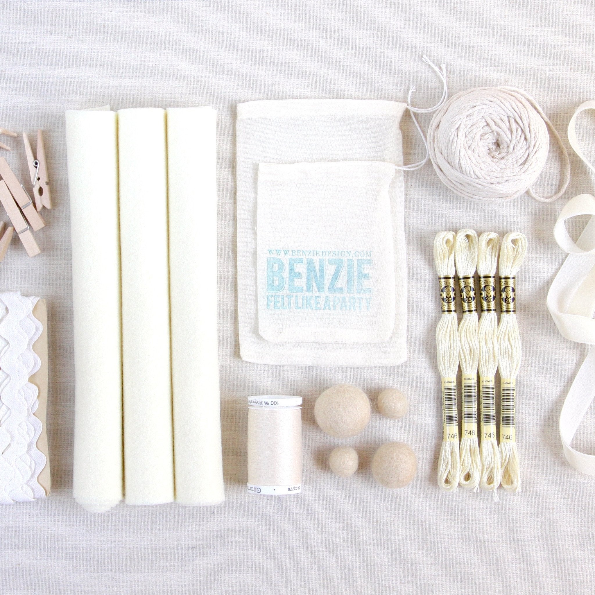 Ecru Wool Blend Felt – Benzie Design