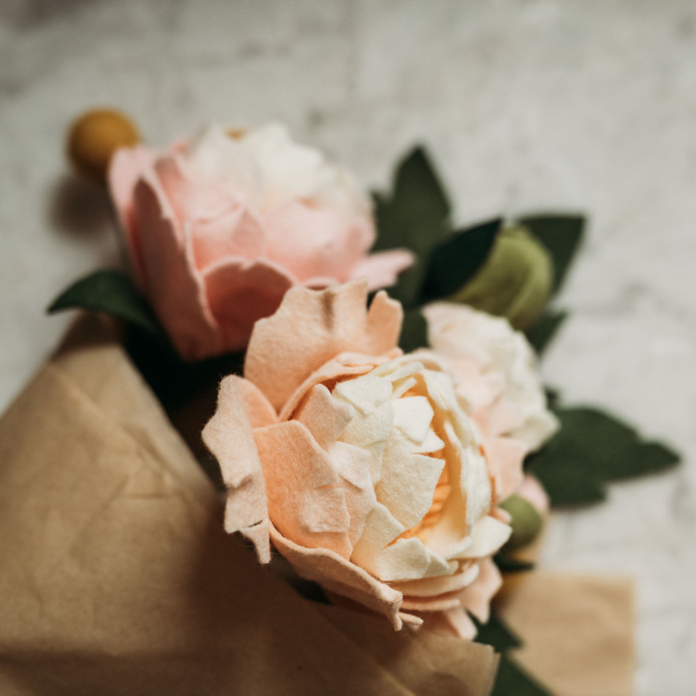 Peach Peonies Bouquet