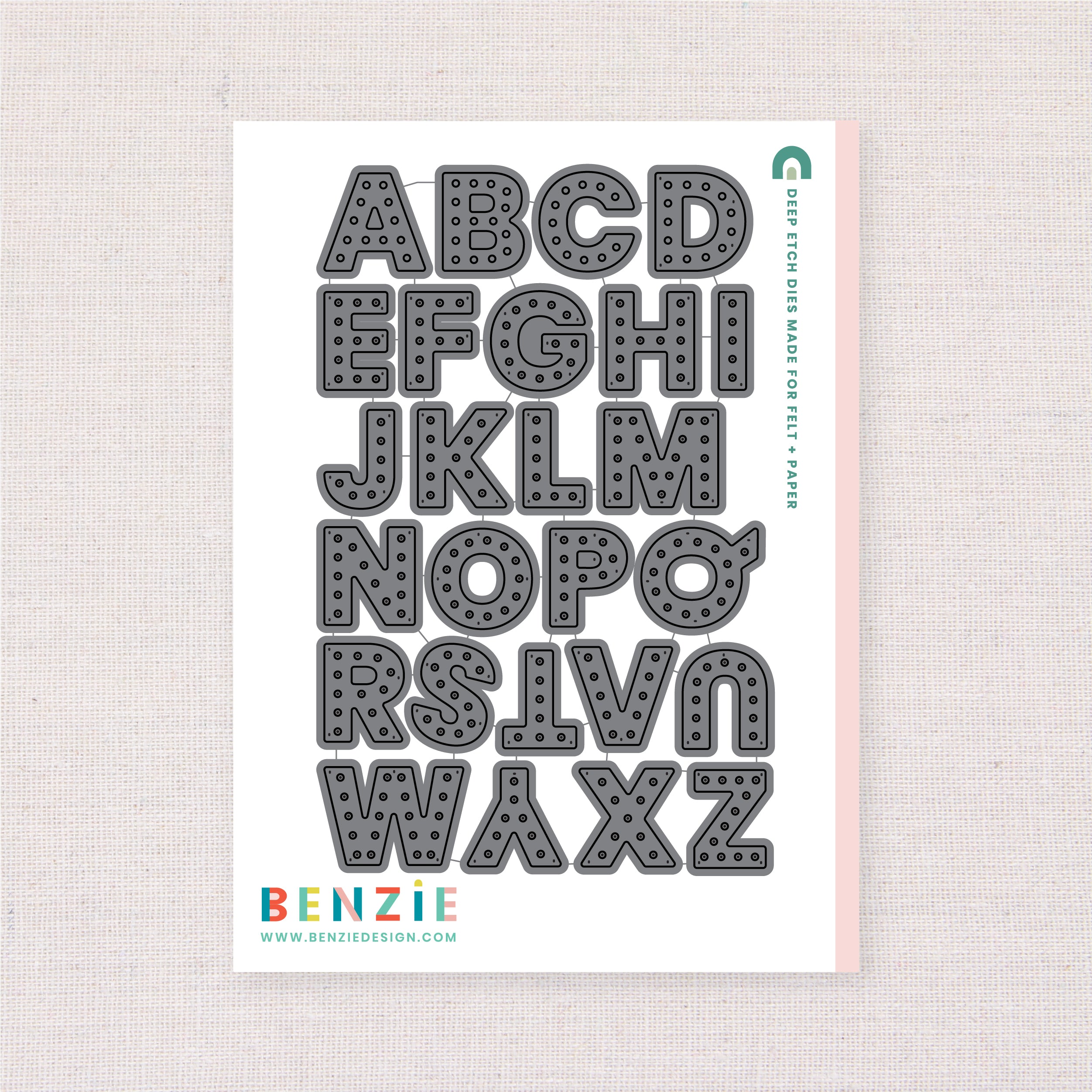 Stitchable Alphabet, Deep Etch Die – Benzie Design